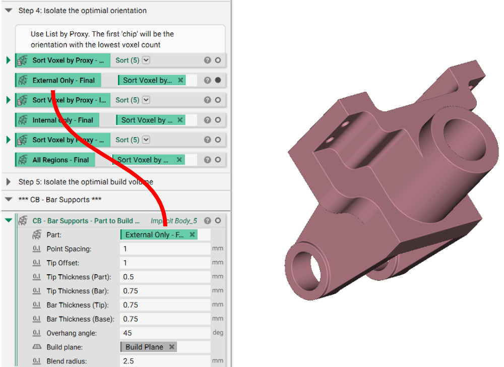 How to generate bar supports under a part – nTop