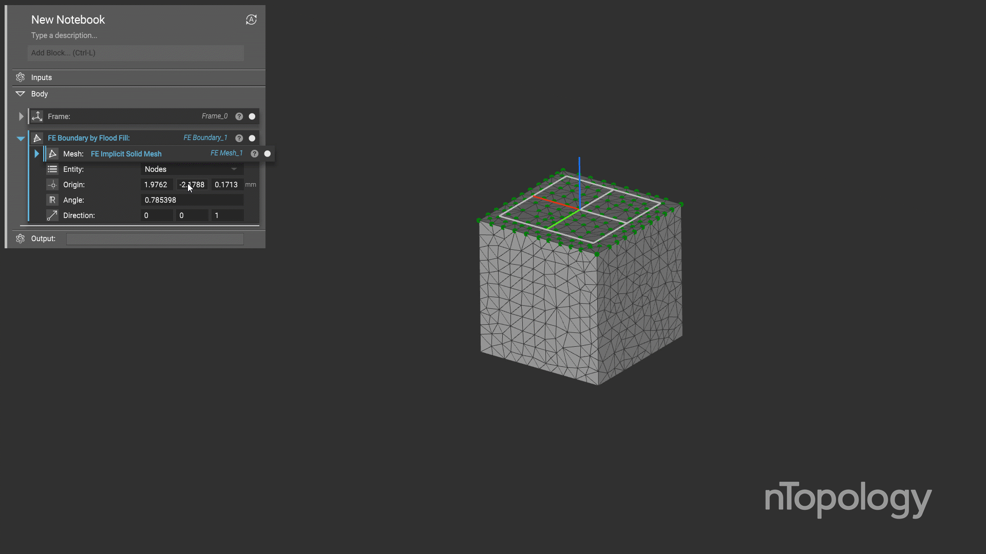 How to select boundaries of an FE Mesh - FE Boundary by Flood Fill ...