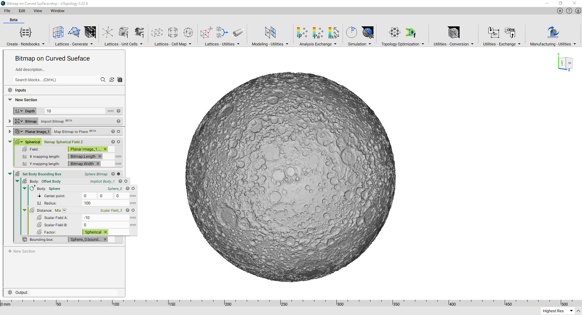 How to map a bitmap onto a curved surface – nTop Support